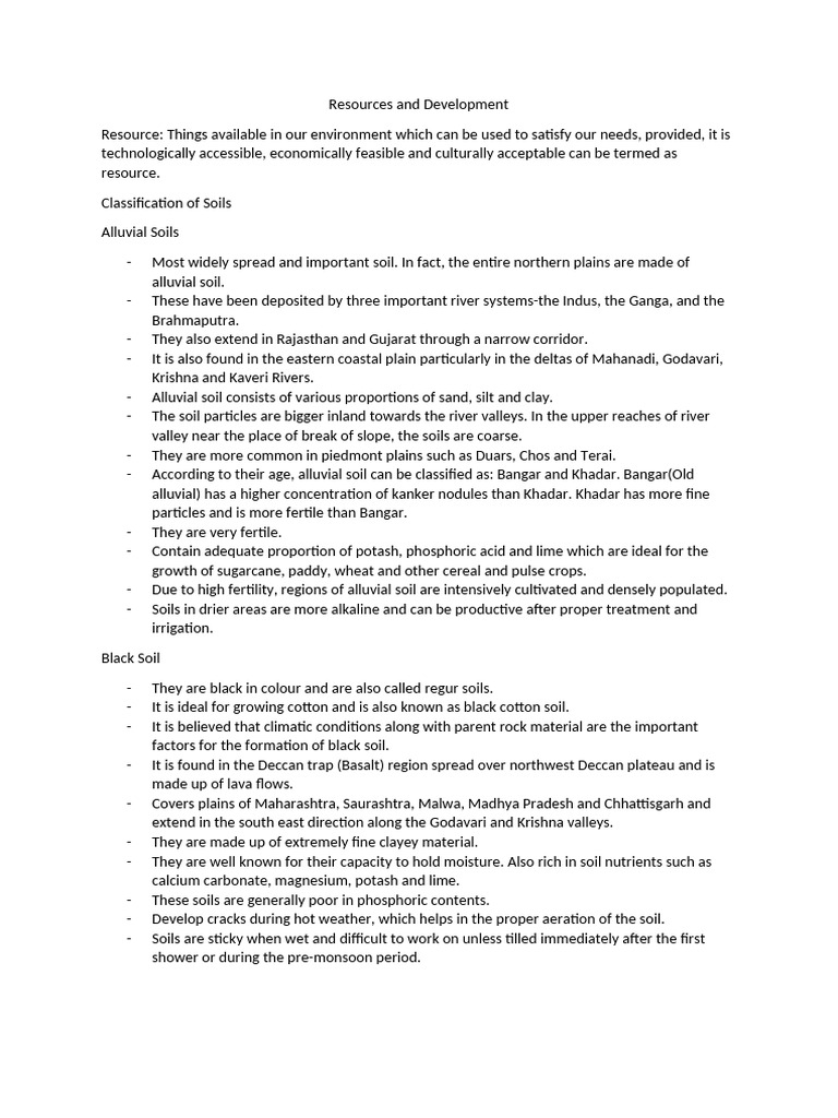 Resources and Development | PDF | Soil | River