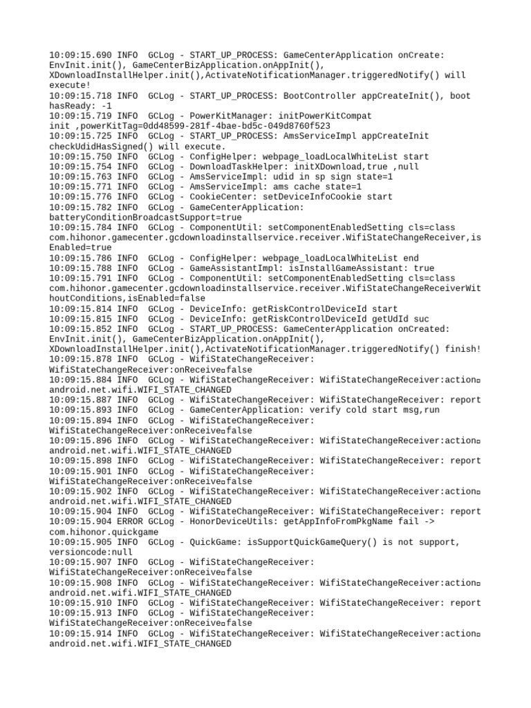 GameCenter App Startup Log Analysis | PDF | Computer Data | Computer Networking