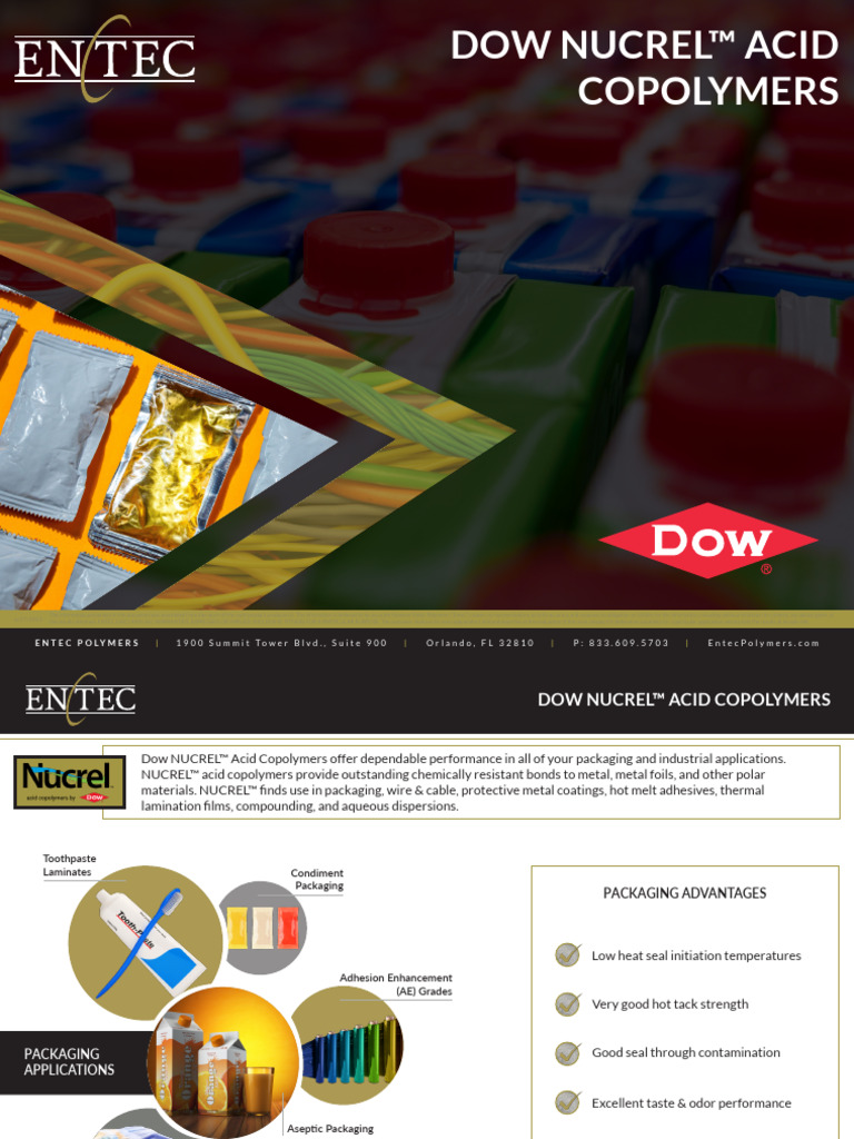 Dow NUCREL Acid Copolymers | PDF | Copolymer | Polymers