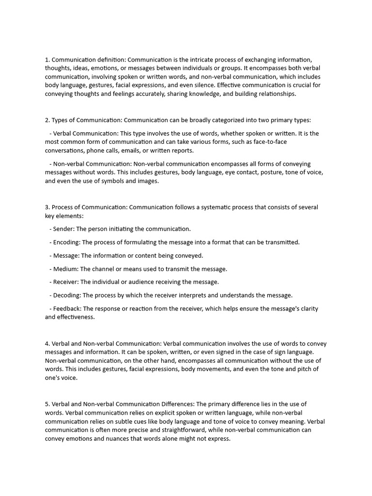 communication skills | PDF | Communication | Nonverbal Communication