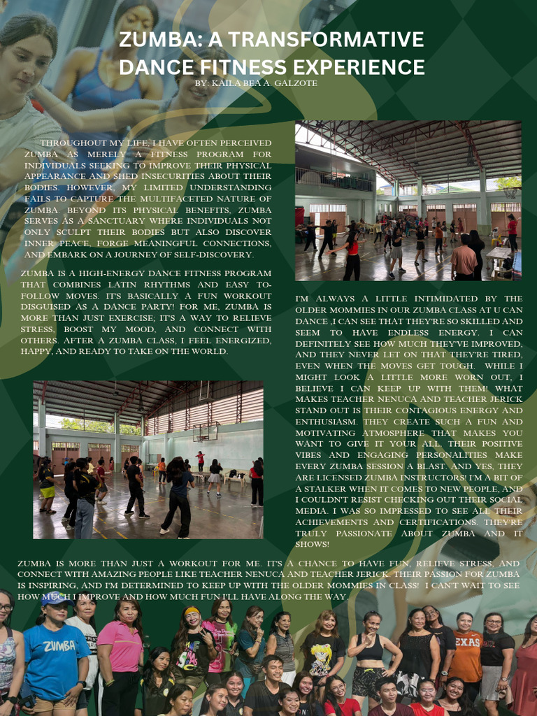 Blue Modern Zumba Class Poster 1 | PDF | Physical Fitness | Physical ...