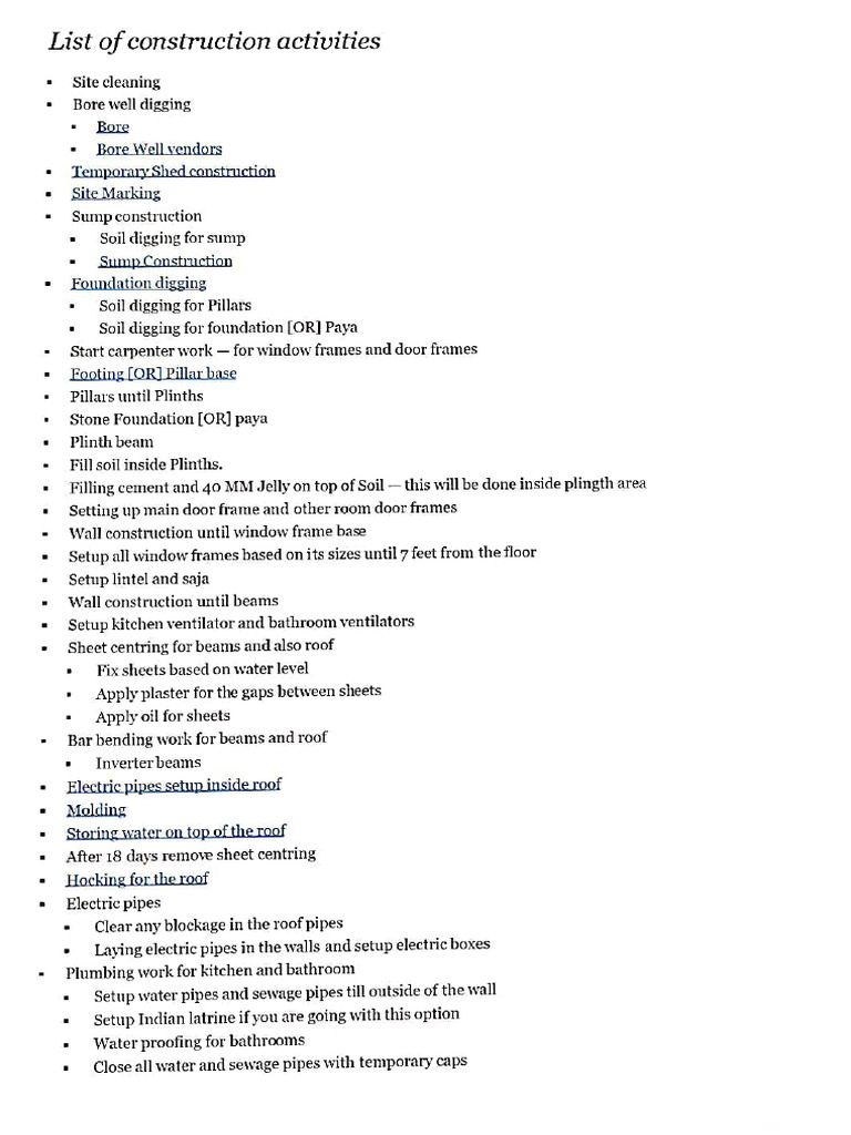 PDF Work of Estimation & Construction | PDF