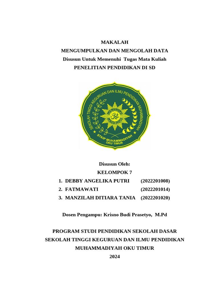 Makalah Mengumpulkan Dan Mengolah Data | PDF