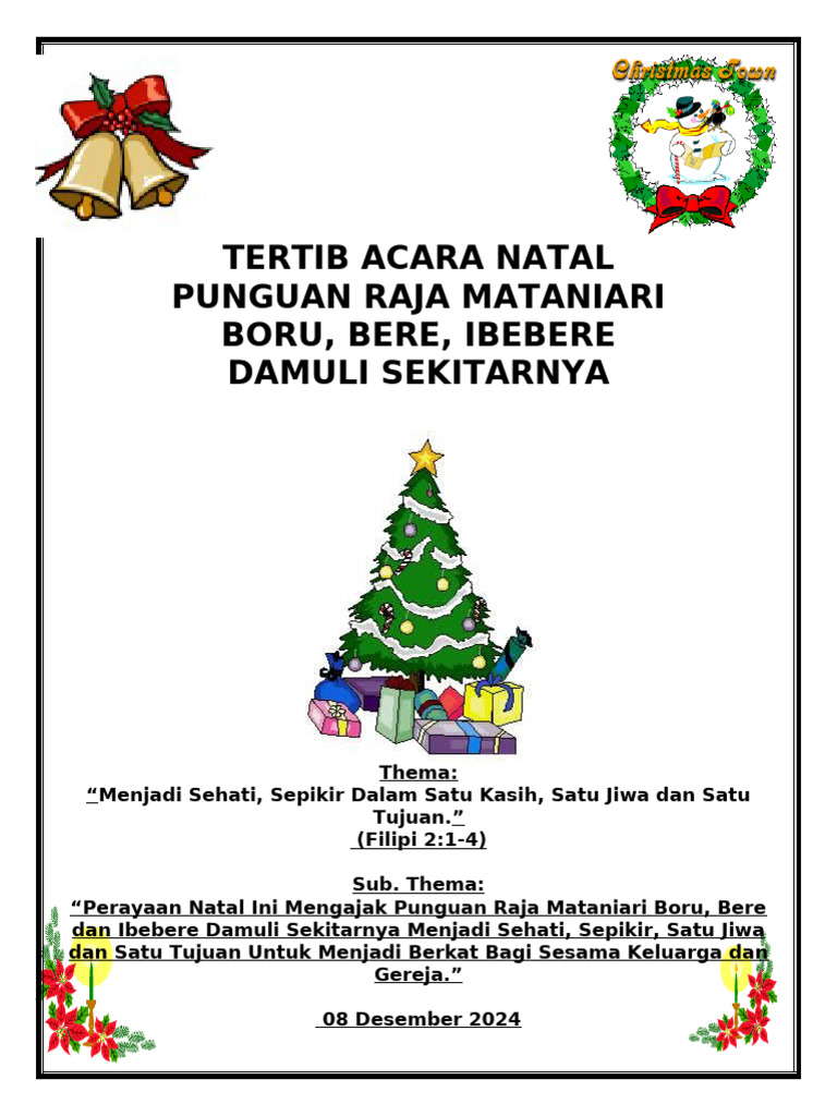 TERTIB ACARA NATAL RAJA MATANIARI Terbaru | PDF