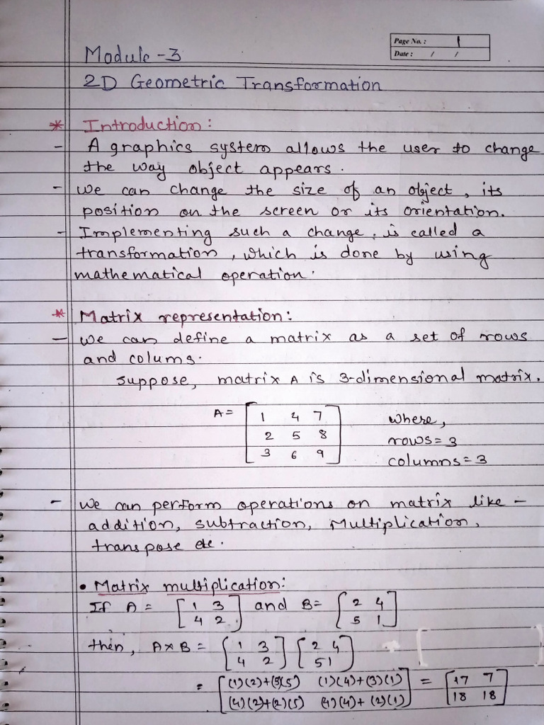 M3 - Basic Transformations | PDF | Trigonometry | Pythagoras