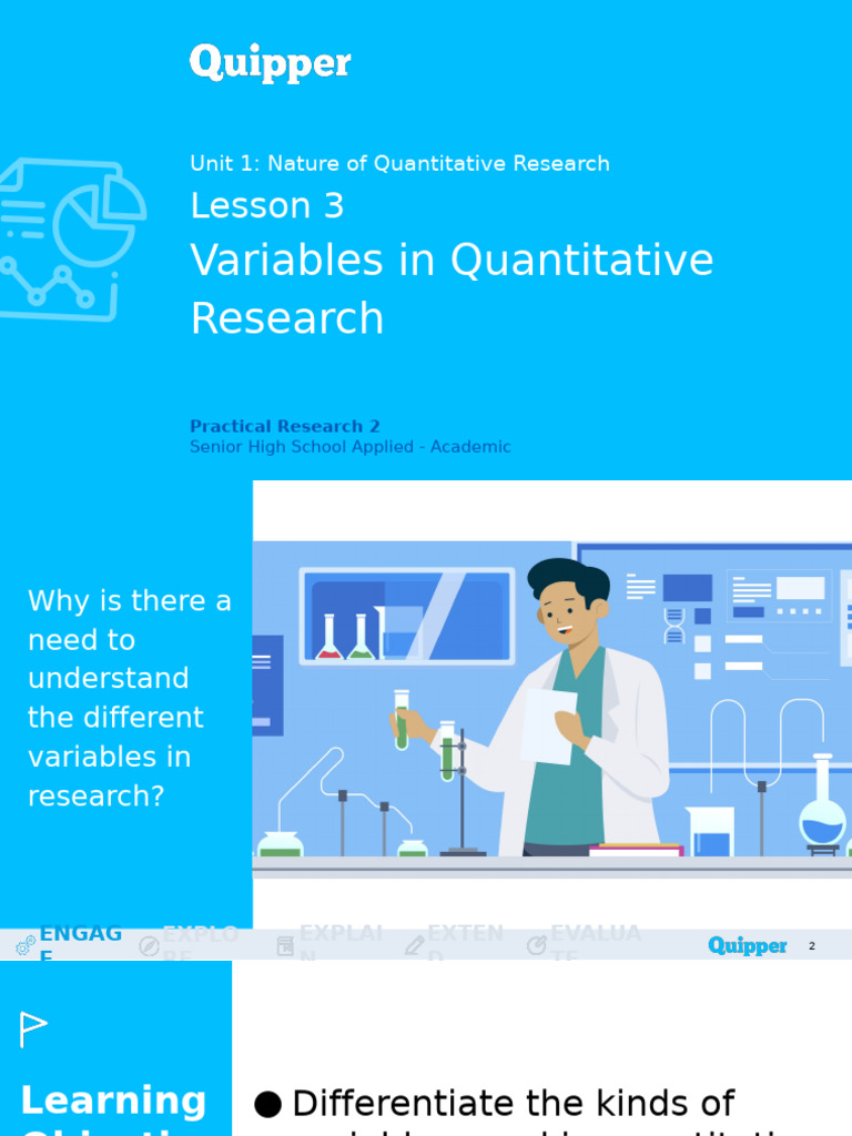 LESSON 3_Variables in Quantitative Research | PDF | Quantitative Research | Psychology