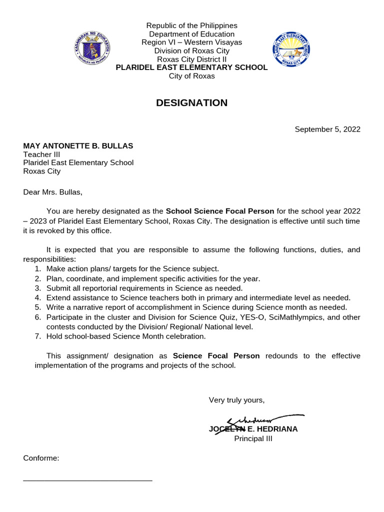 Designation_2022-2023 | PDF | Philippines | Public Administration
