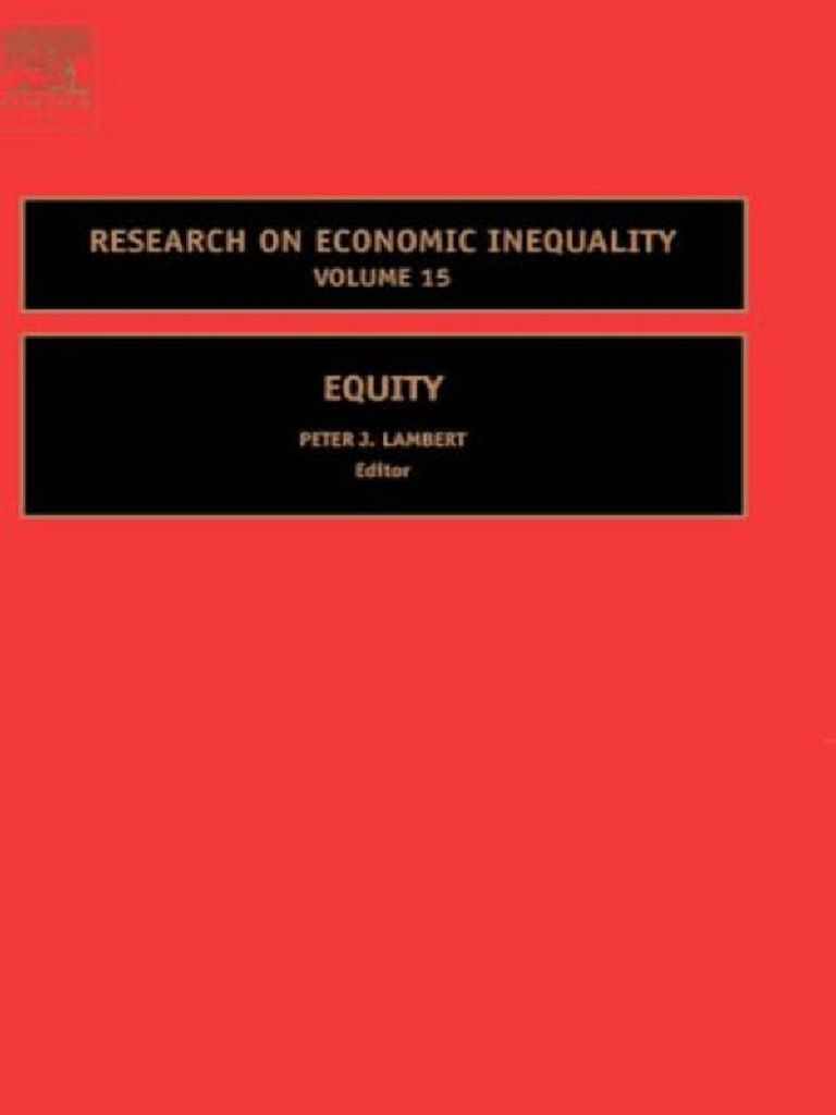Peter J. Lambert, John a. Bishop, Yoram Amiel - Equity (Research on Economic Inequality)-JAI ...