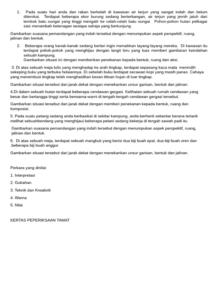 Kertas 2 PSV SPM 2025 | PDF