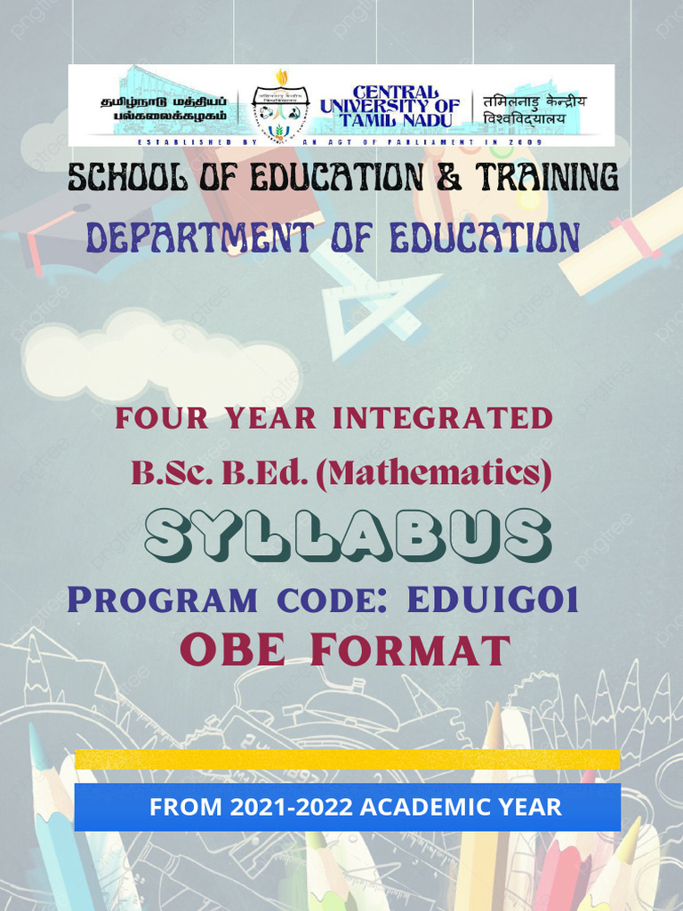 BSC BEd 15042022 | PDF | Educational Technology | Curriculum