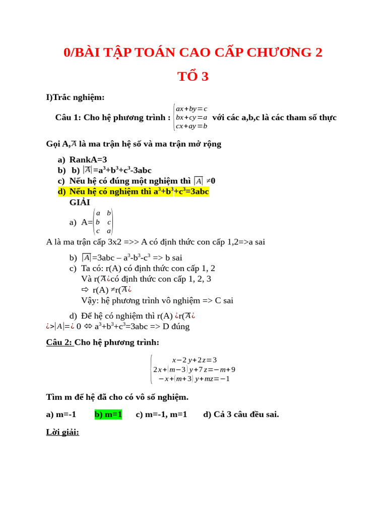 BT Toán c2 Tổ 3 | PDF