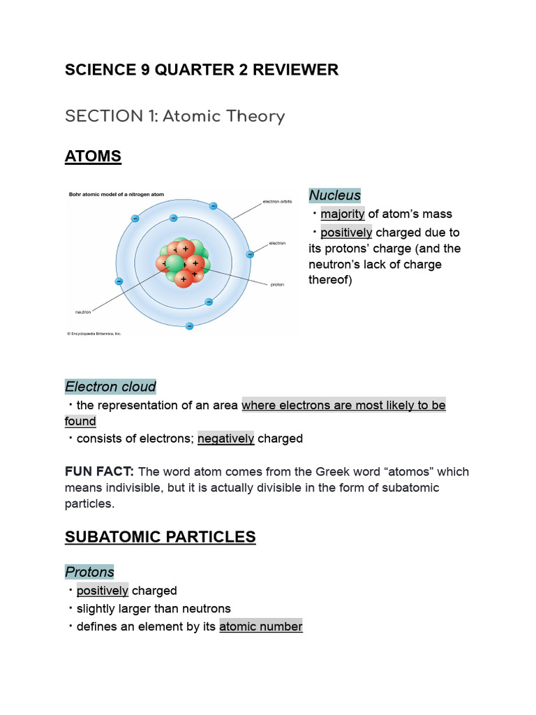 Atomic Theory | PDF | Atoms | Electron