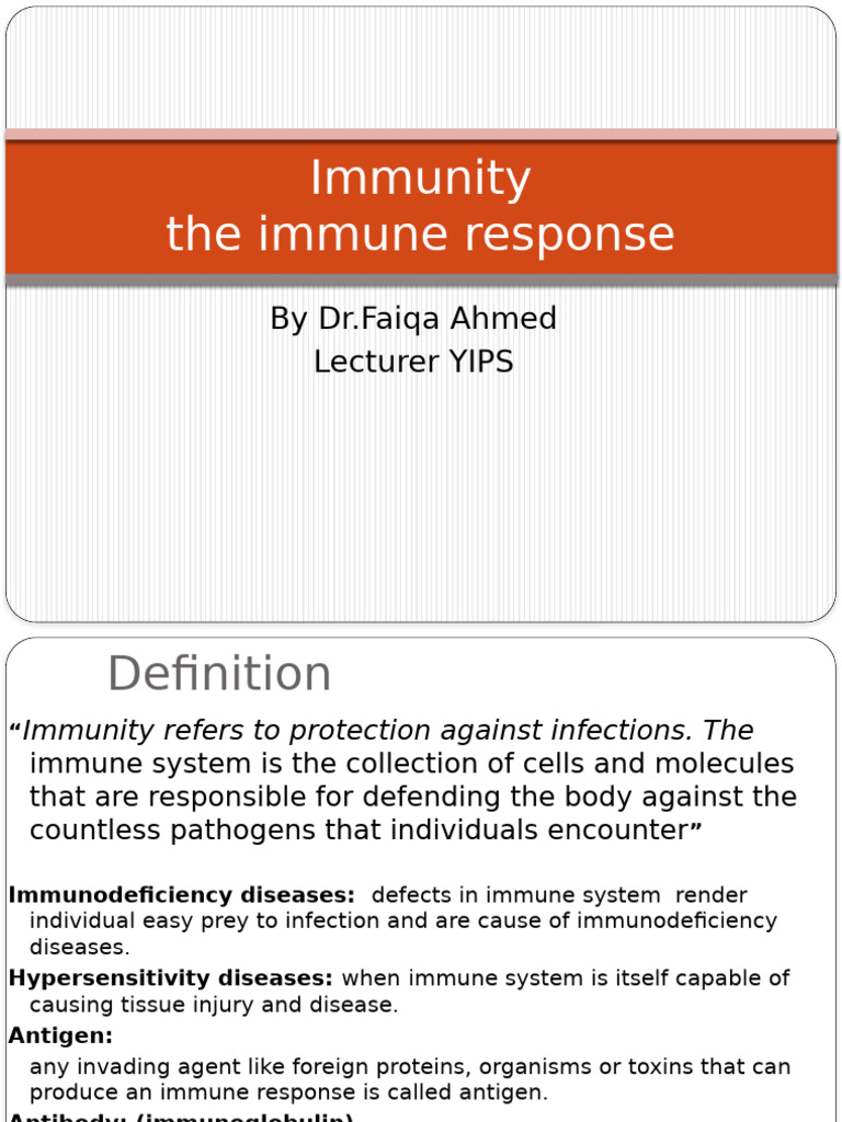 Lec 8 Immunity | PDF | Immune System | Lymphocyte