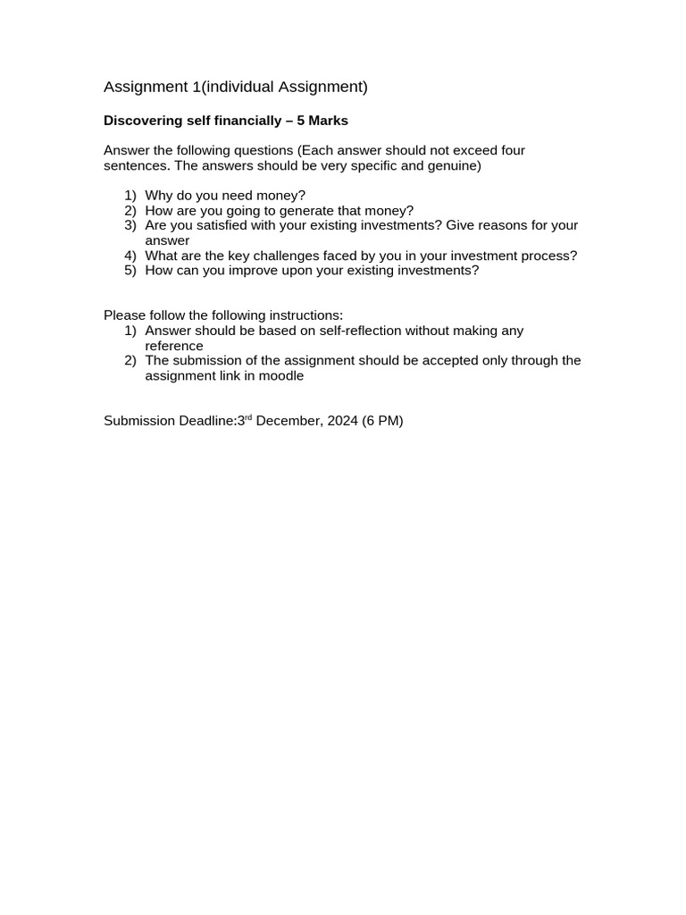 Assignment1 Instructions | PDF