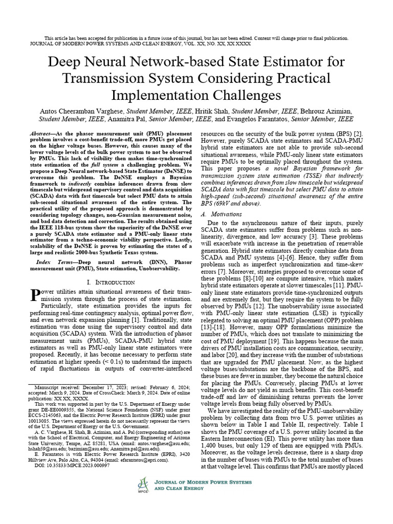 Deep Neural Network-Based State Estimator For Transmission System ...