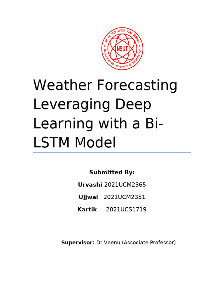 Project Document (1) | PDF | Mean Squared Error | Weather Forecasting