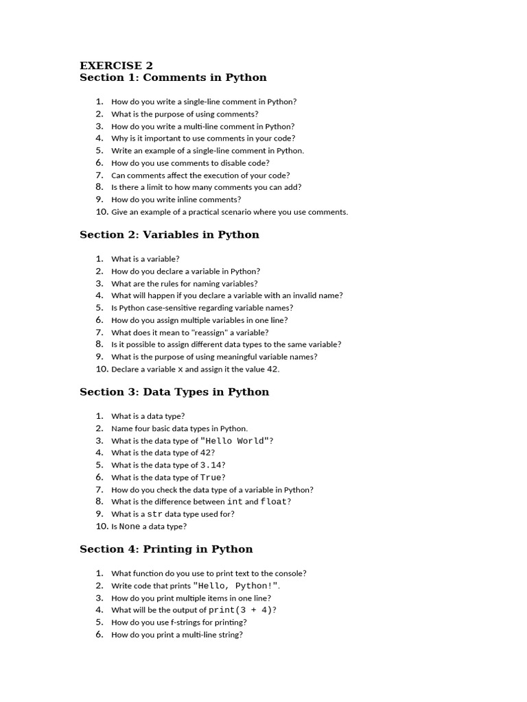 Python Programming Exercise Pdf String Computer Science Python 4496