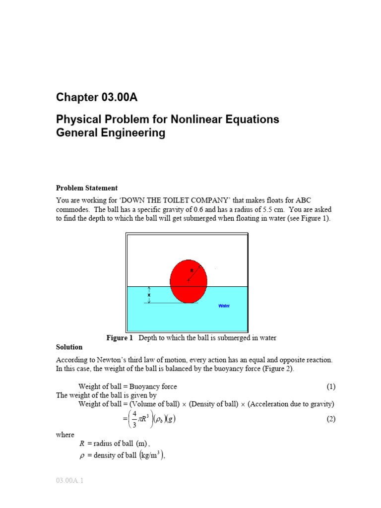 mws_gen_nle_phy_problem | PDF | Buoyancy | Force
