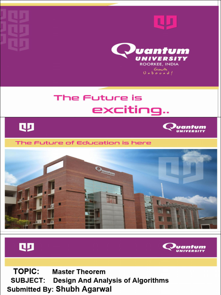 Master Theorem For Analyzing Algorithm Efficiencyshubh Pdf Theory Of Computation