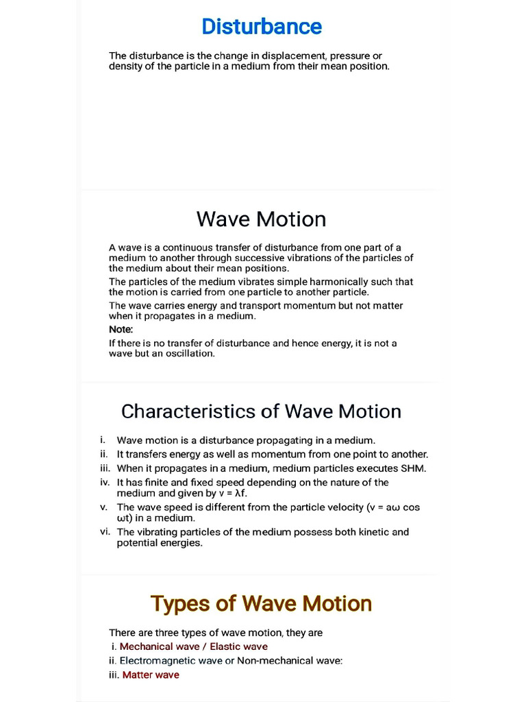 Wave Motion | PDF