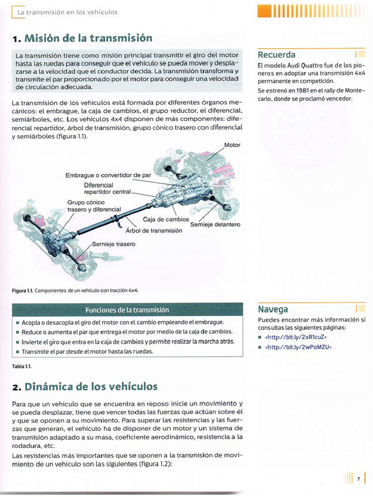 Sistemas de Transmisión y Frenado | PDF