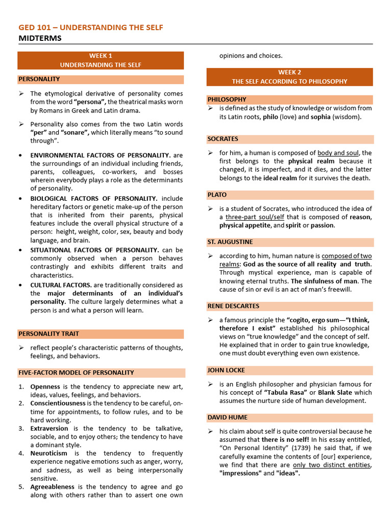 GED-101 | PDF | Id | Self