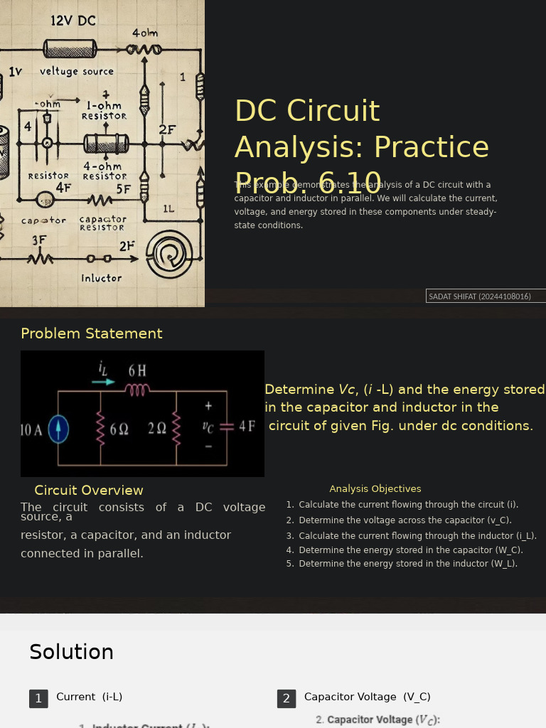 DC Circuit Analysis Practice Prob 610 | PDF