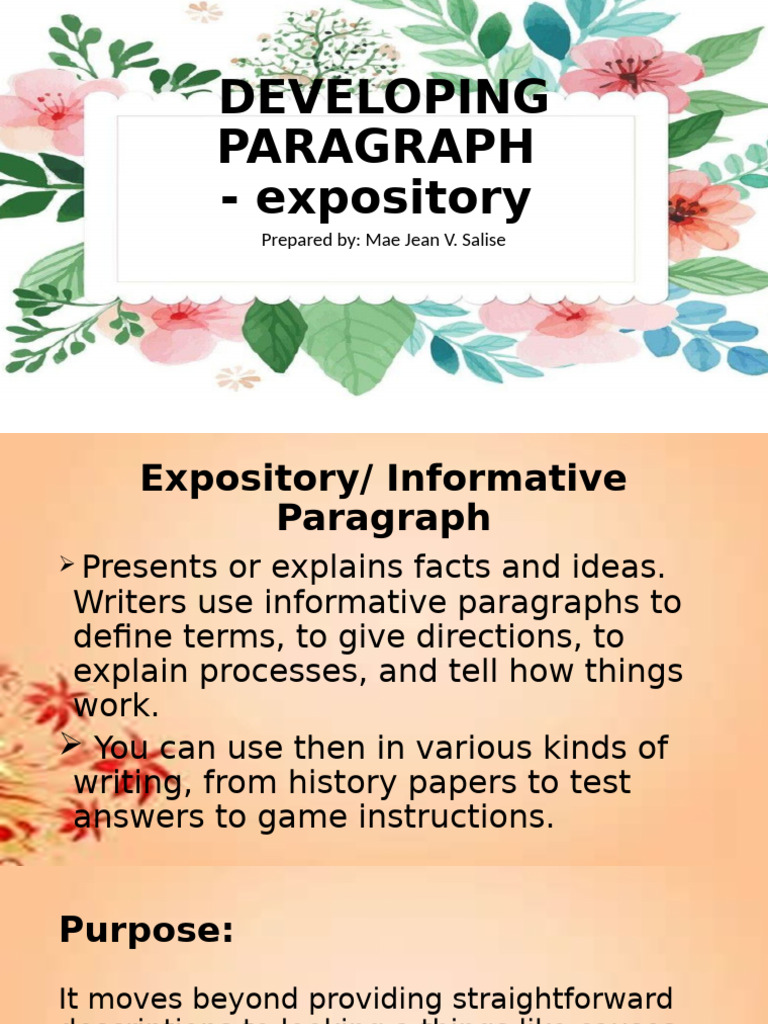 Expository Writing Techniques Explained | PDF | Coffee