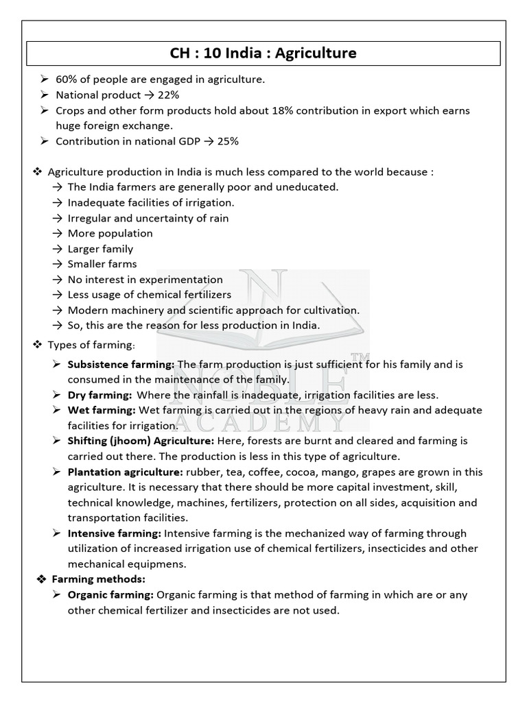 Ch 10 | PDF | Agriculture | Crops