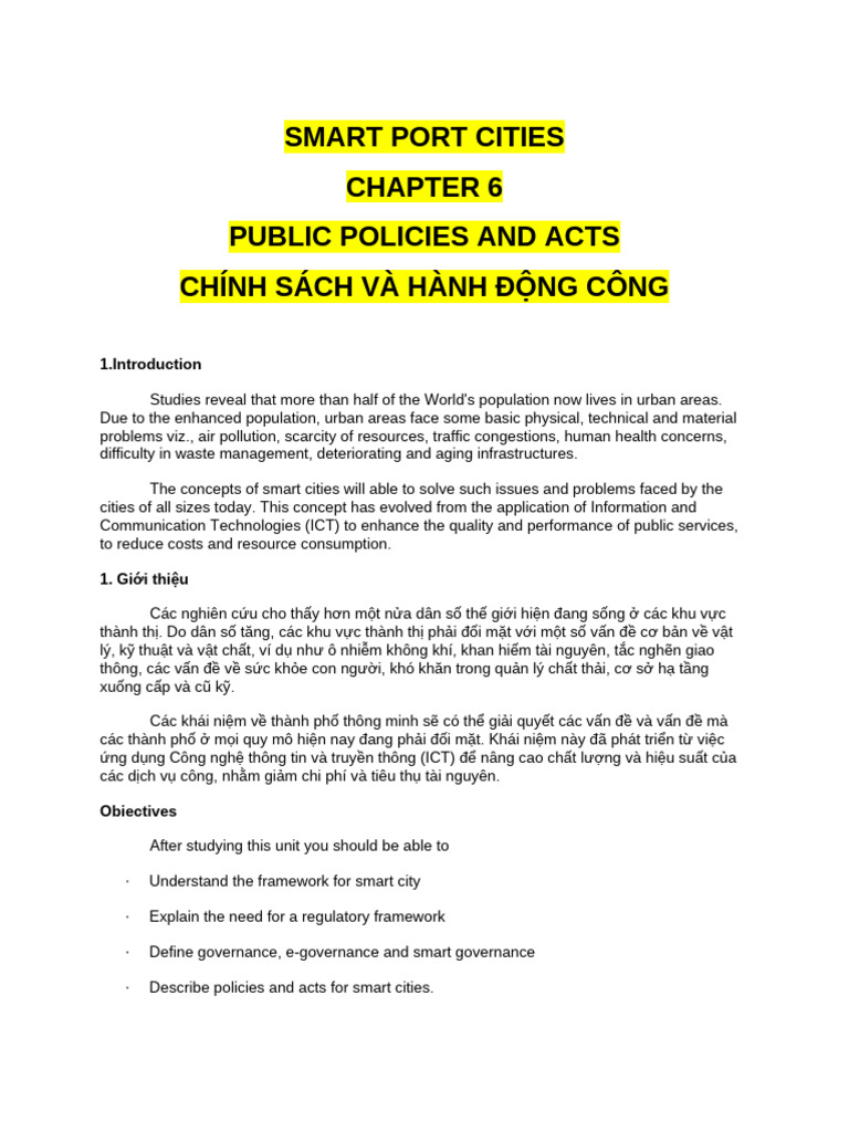 Smart Port Cities - Chap 6 | PDF