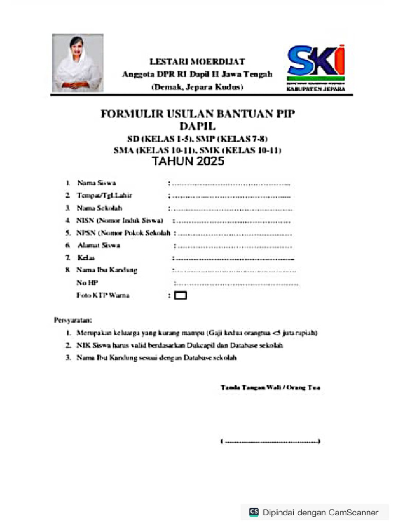 blangko lampiran pip | PDF