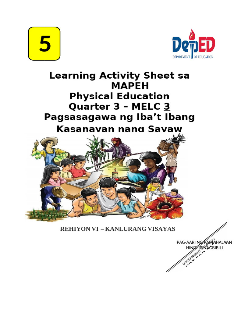Mapeh P.E. 5 Q3 Las 3 Melc 3 | PDF