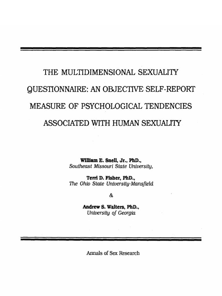 Snell, Fisher, & Walters | PDF | Validity (Statistics) | Self Report Study