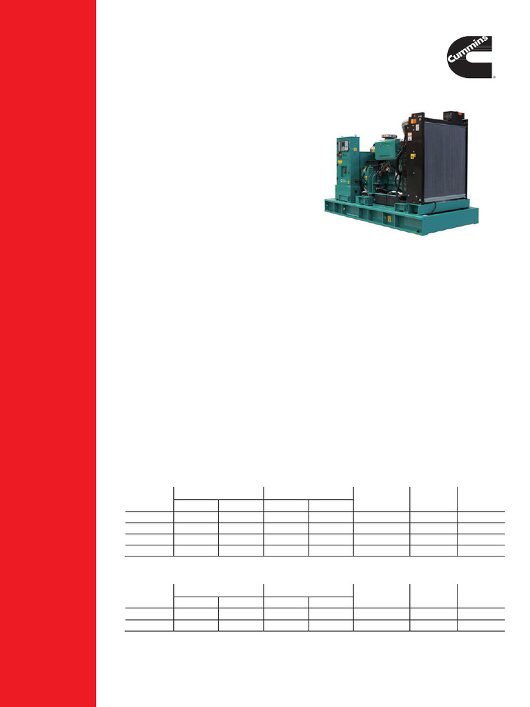 Spec Sheet | PDF | Electric Generator | Electrical Components
