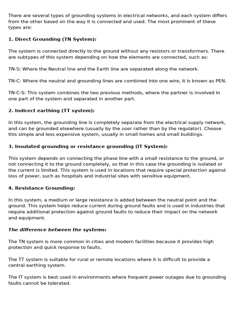 Electrical Grounding Systems Guide | PDF