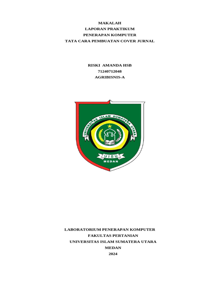 Panduan Cover Jurnal di Word | PDF