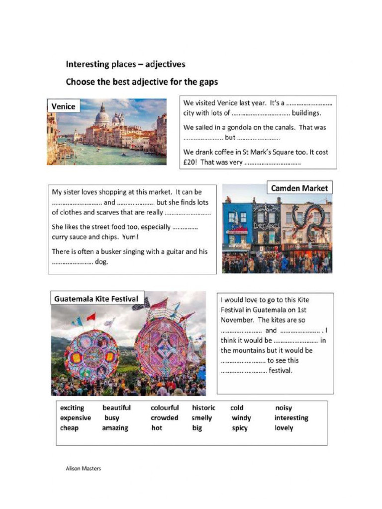 Adjectives Travelling | PDF