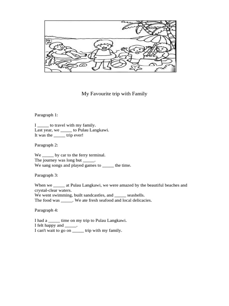 My Fav Trip Essay Template | PDF