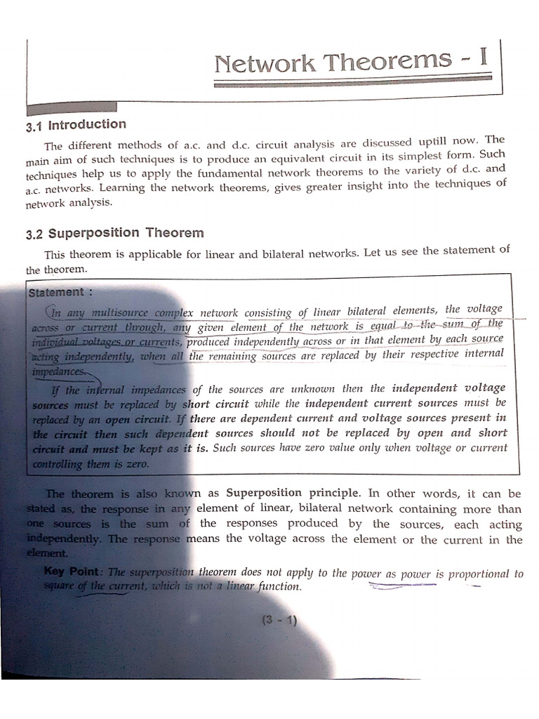 Superposition Theorem - Unit-II | PDF