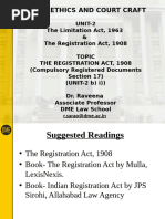 The Registration Act, 1908 | PDF | Loans | Deed