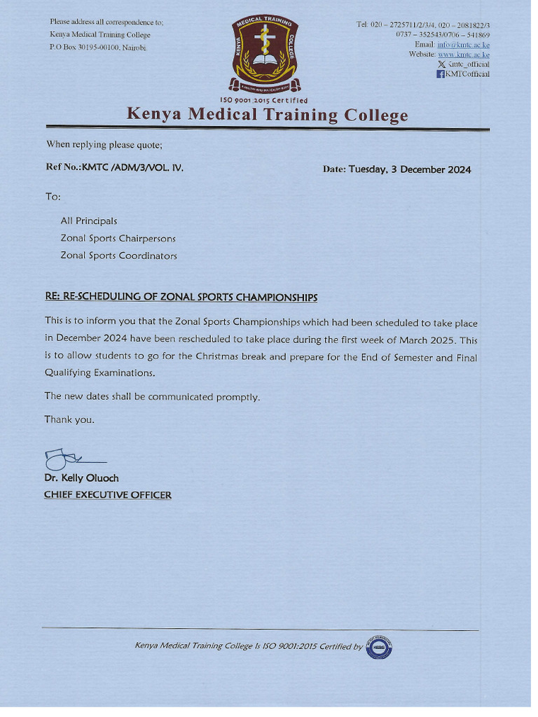 Zonal Sports (1) Reschedule | PDF