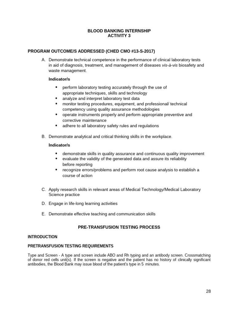 Pre-Transfusion Testing Guide | PDF | Blood Type | Blood Transfusion