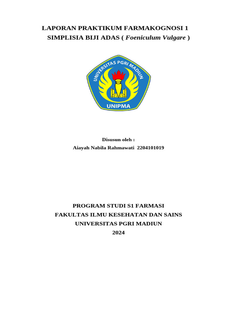 Laporan Praktikum Farmakognosi 1 | PDF