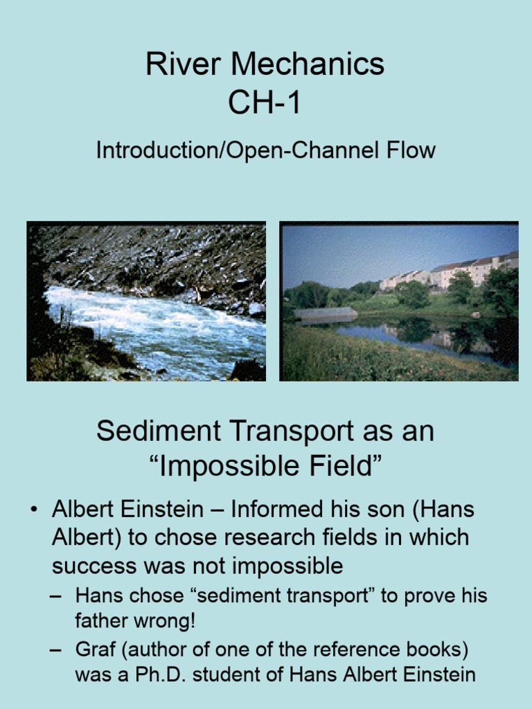 BAE 6333 Fluvial Hydraulics Topic 1 Basics of Open Channel Flow | PDF ...