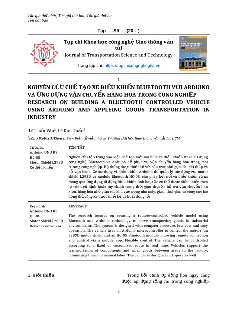 Xe điều khiển Bluetooth bằng arduino | PDF