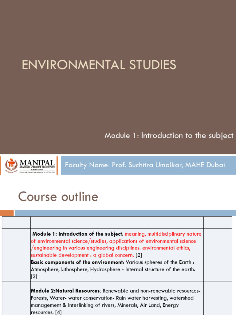 Module 1 Introduction To EVS, Sustainable Devlopment | PDF | Sustainability | Sustainable ...