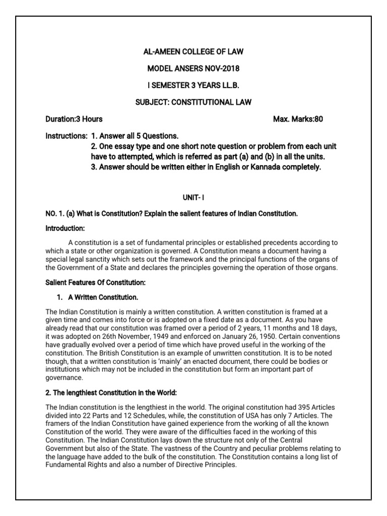Constitution Model 2018 | PDF