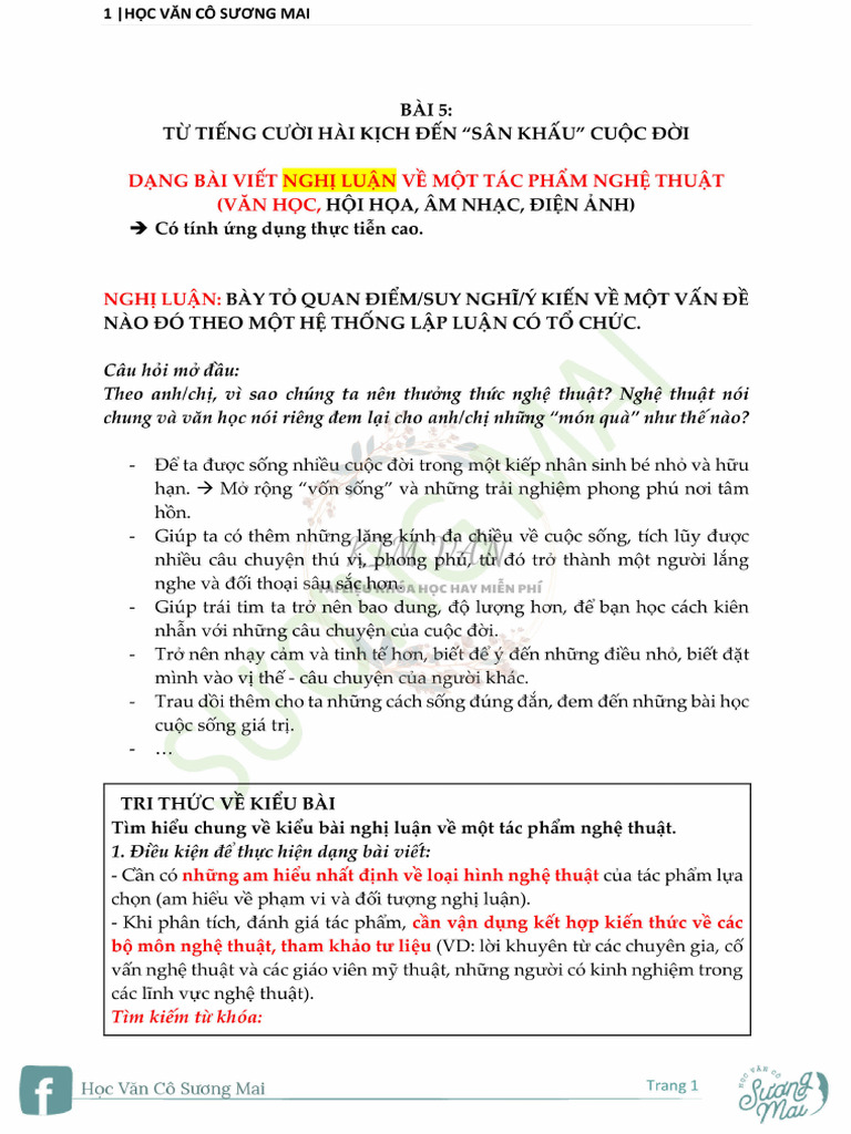 Viet Nghi Luan Ve Mot Tac Pham Nghe Thuat | PDF