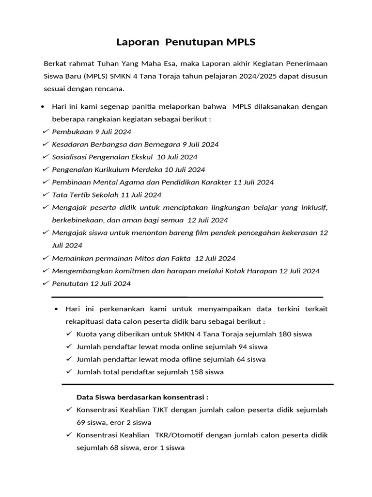 Laporan Kedua MPLS | PDF