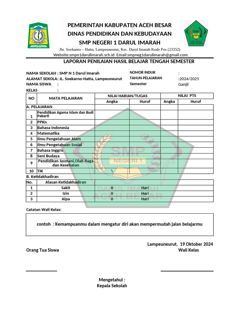 Rapor PTS 2024 | PDF